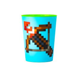 Vaso plástico estampado Minecraft verde