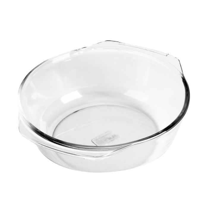 Refractario vidrio redondo con tapa 1500ml transparente