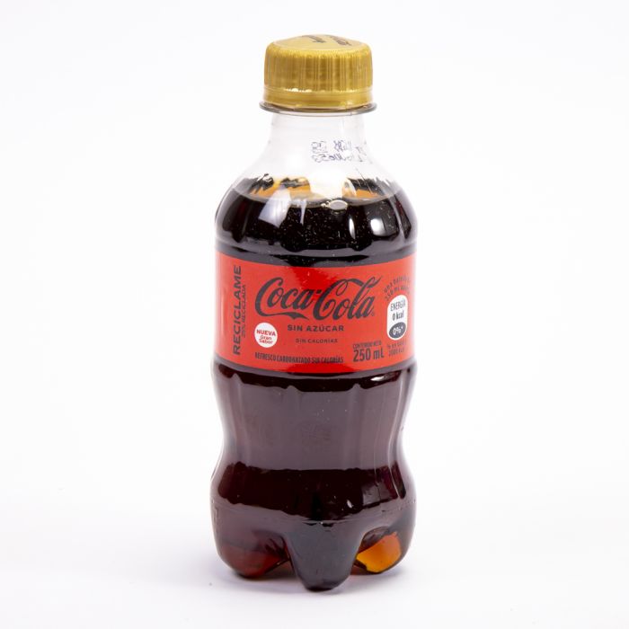 Refresco gaseoso Coca Cola sin azúcar 250ml